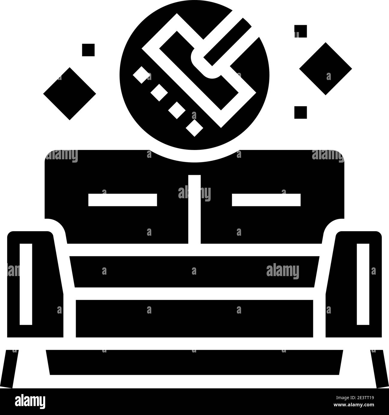 sofa cleaning glyph icon vector illustration Stock Vector Image & Art ...