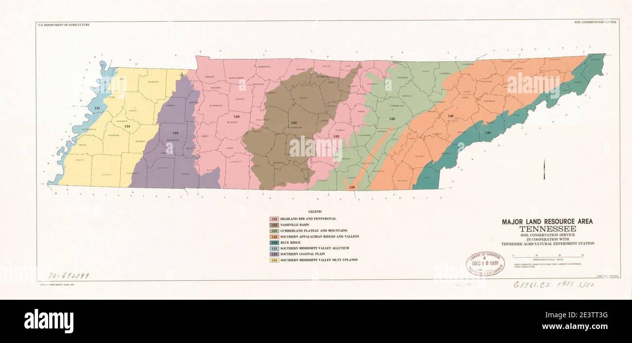 Major land resource area, Tennessee Stock Photo - Alamy