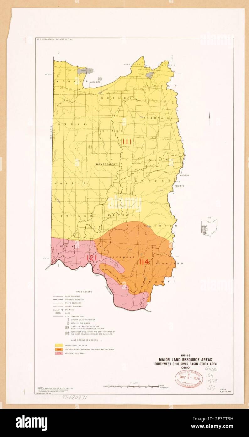 Major land resource areas, southwest Ohio River basin study area, Ohio ...