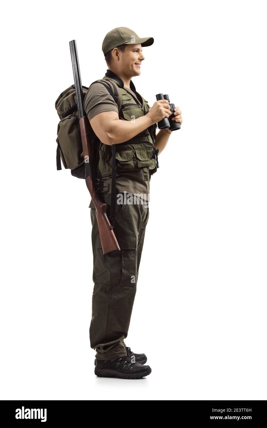 Hunting rifle in forest Cut Out Stock Images & Pictures - Alamy