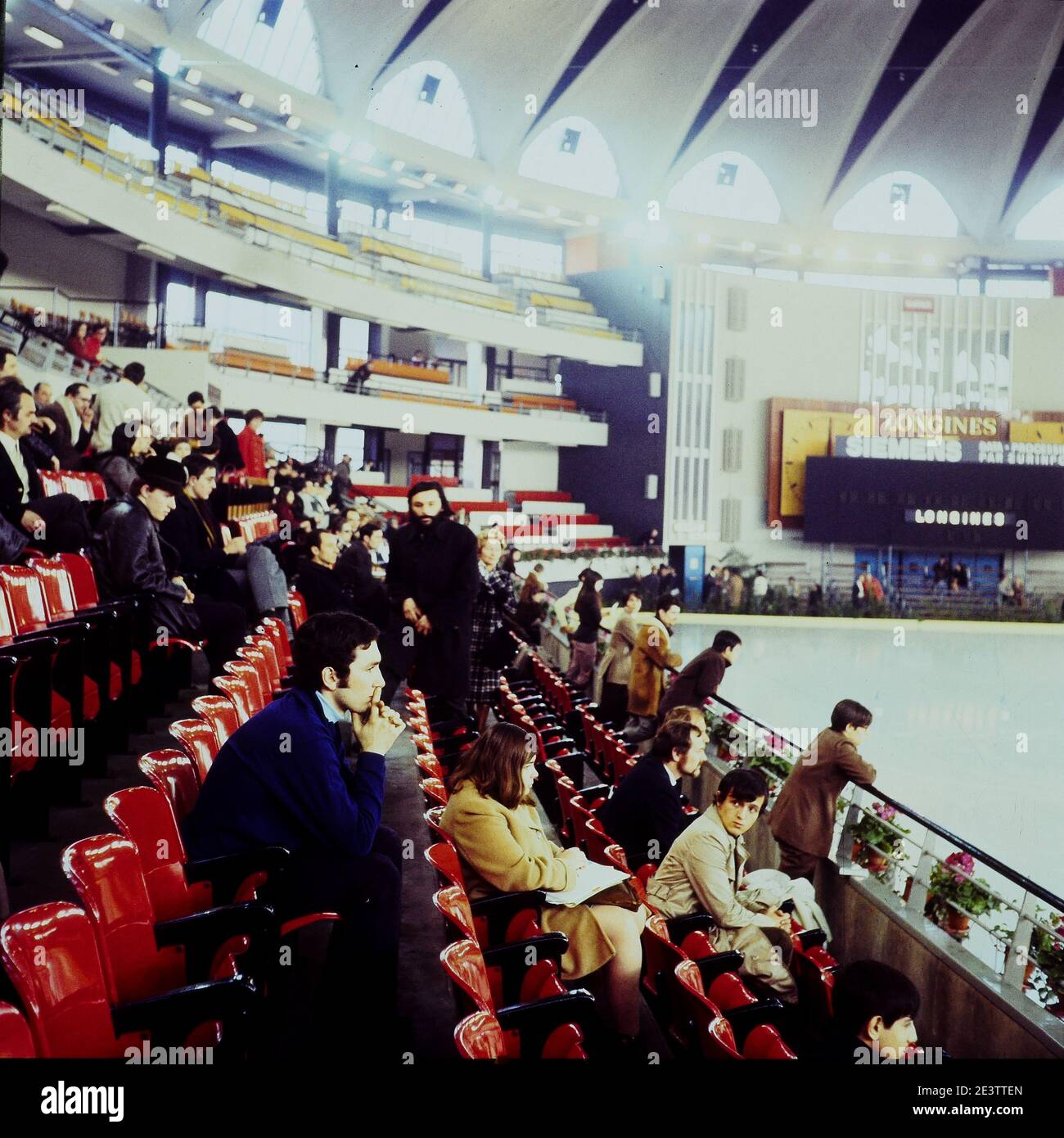 French Ice skater Patrick Perrat, Palais des Sports, Lyon, France, 1971 ...