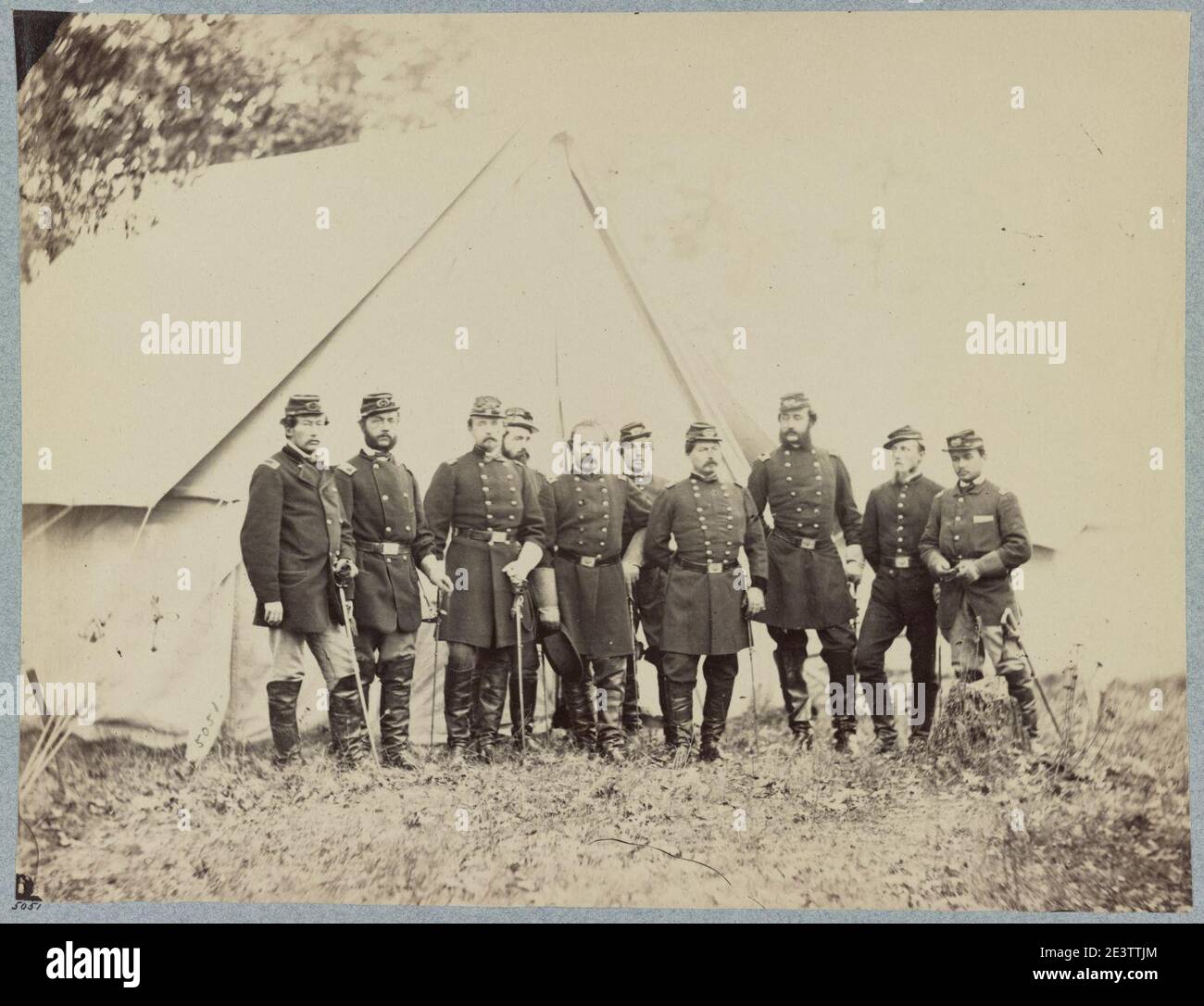 Major General G. B. McClellan and staff Stock Photo - Alamy