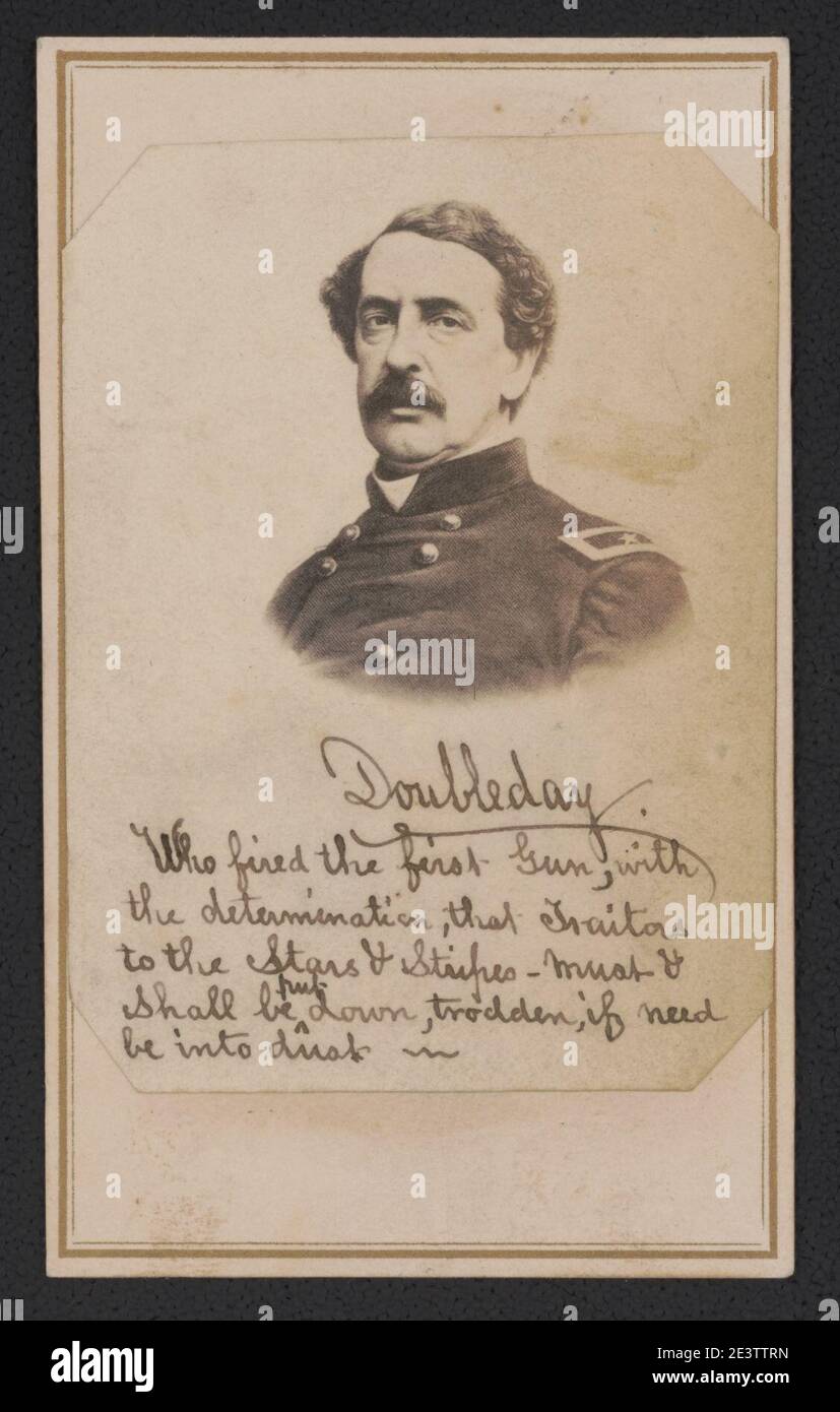 Major General Abner Doubleday of 17th Regular Army Infantry Regiment ...