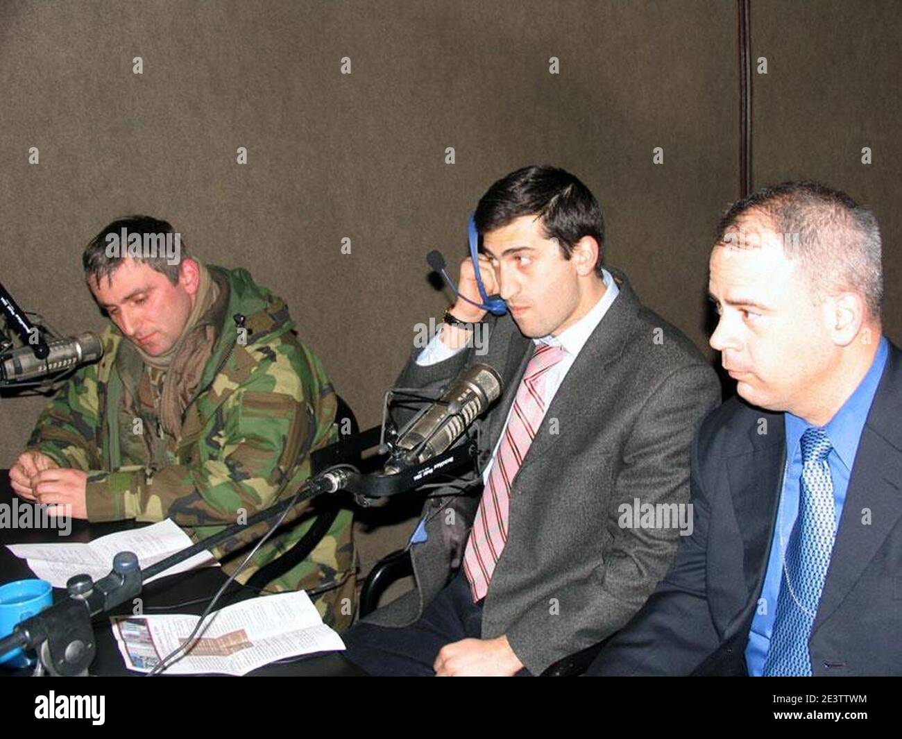 Major Chachibaia, PFP Coordinator Irakli Tsomaia and Defense Attaché ...