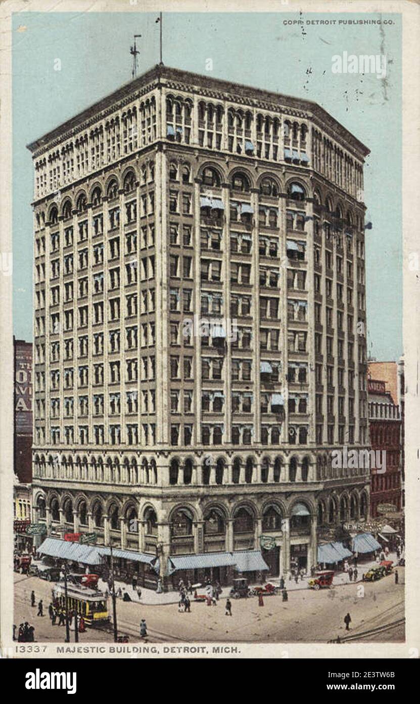 Majestic Building, Detroit, Mich., Architects D.H. Burnham and Co Stock ...