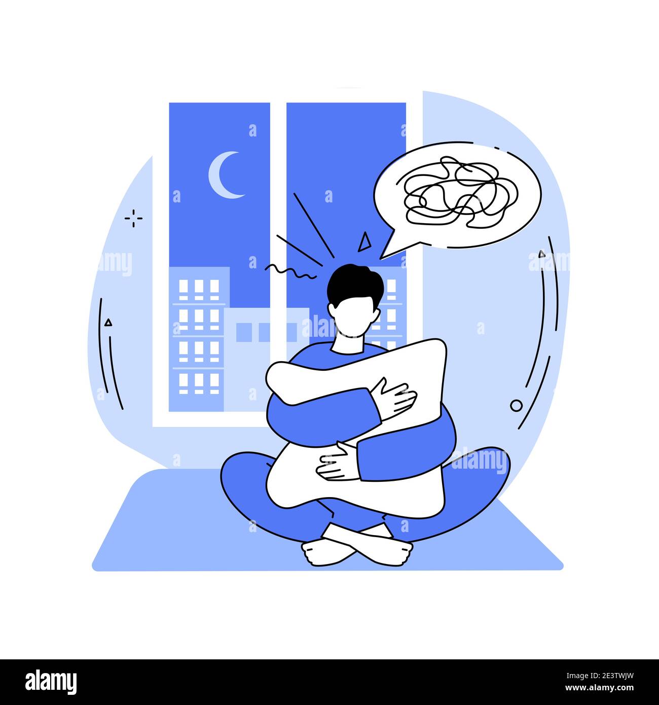 Sleep disturbances abstract concept vector illustration Stock Vector ...