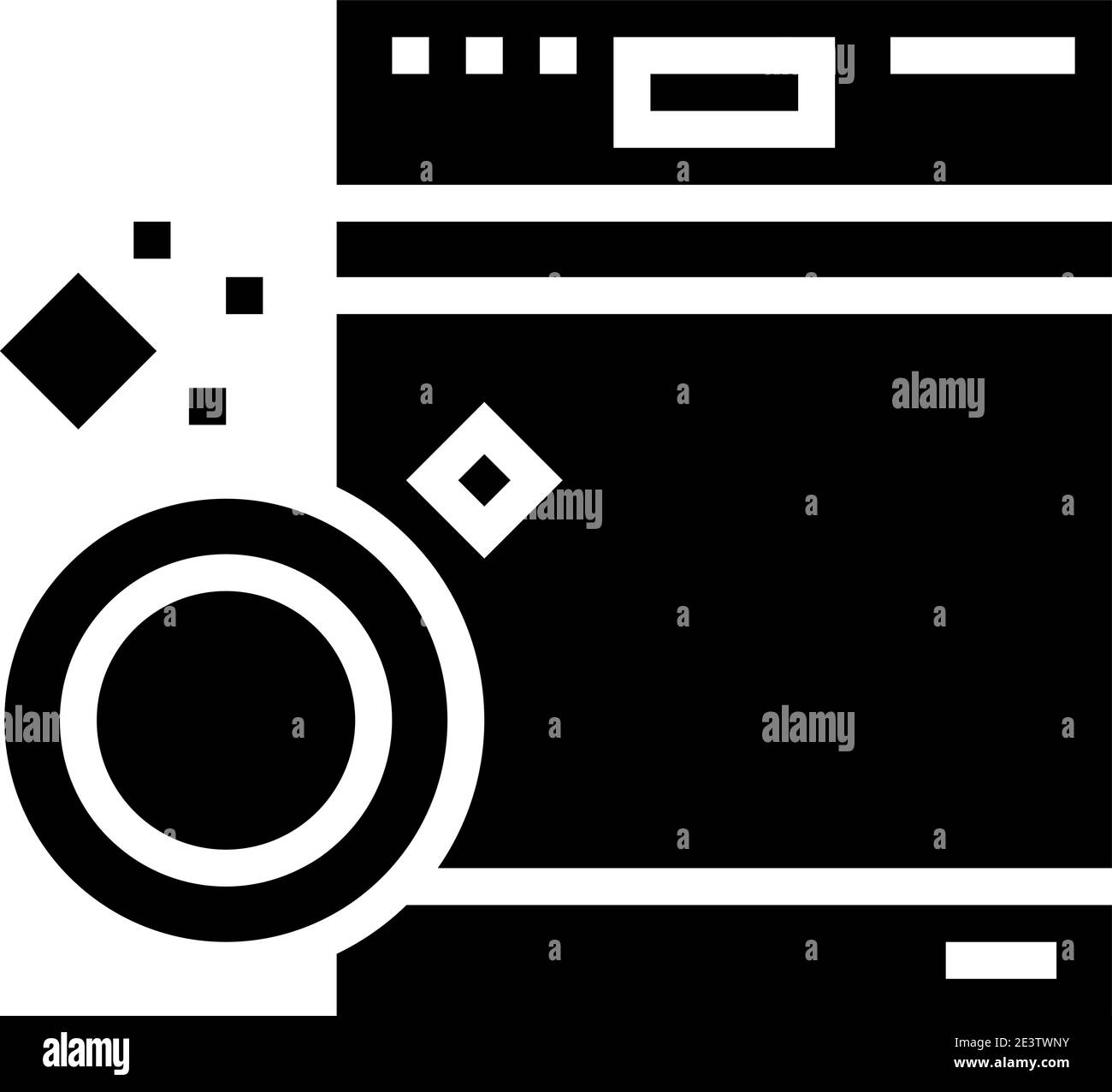 dishwasher machine glyph icon vector illustration Stock Vector Image ...