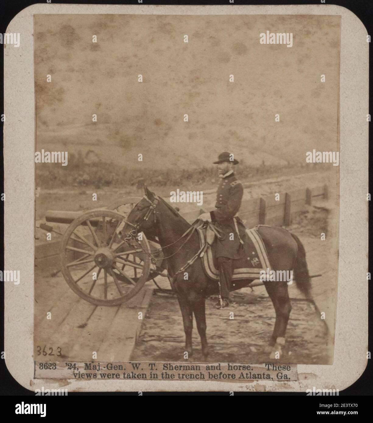 Maj.-Gen. W.T. Sherman and horse. These views were taken in the trench ...