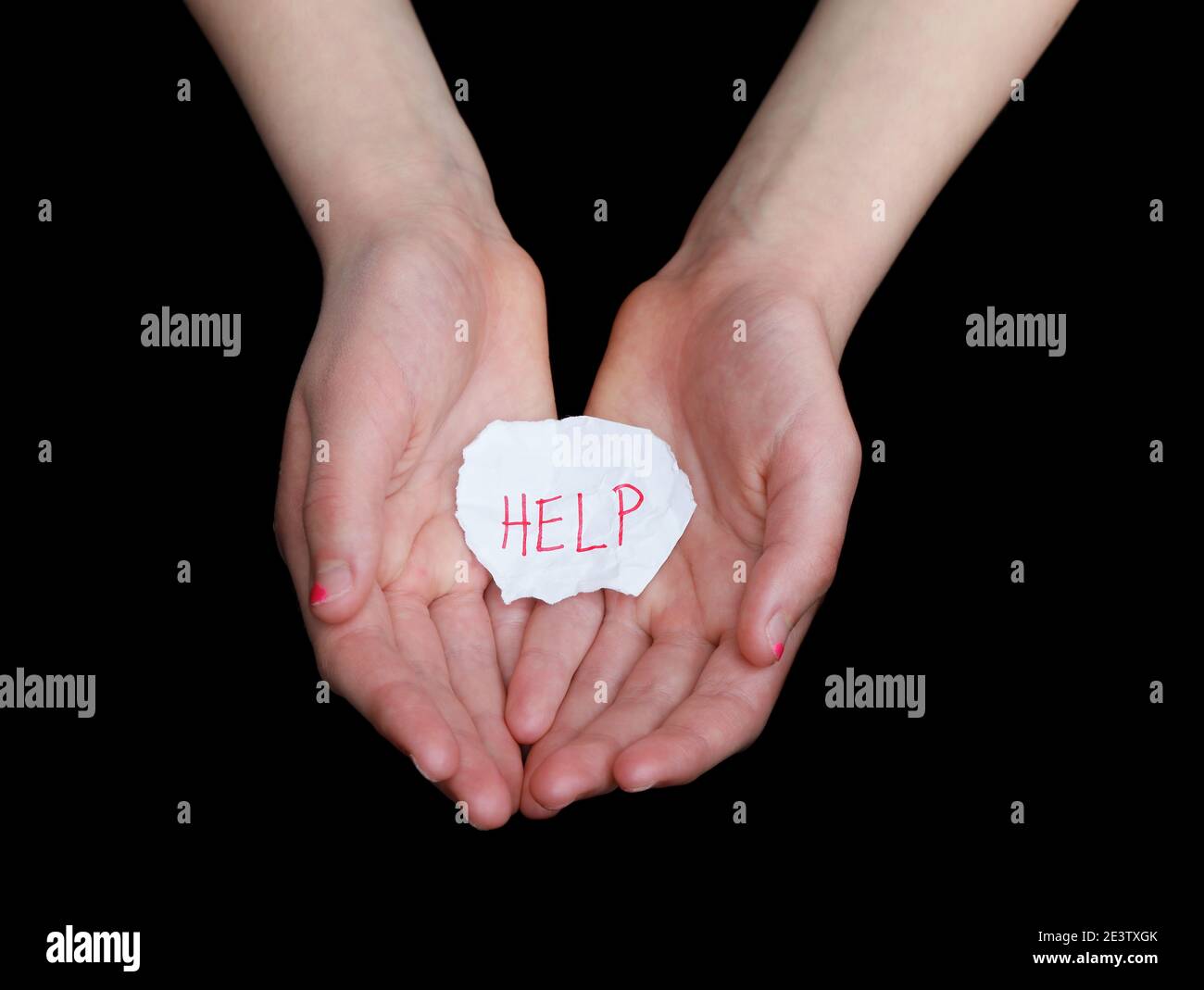 Kid asking help hi-res stock photography and images - Alamy