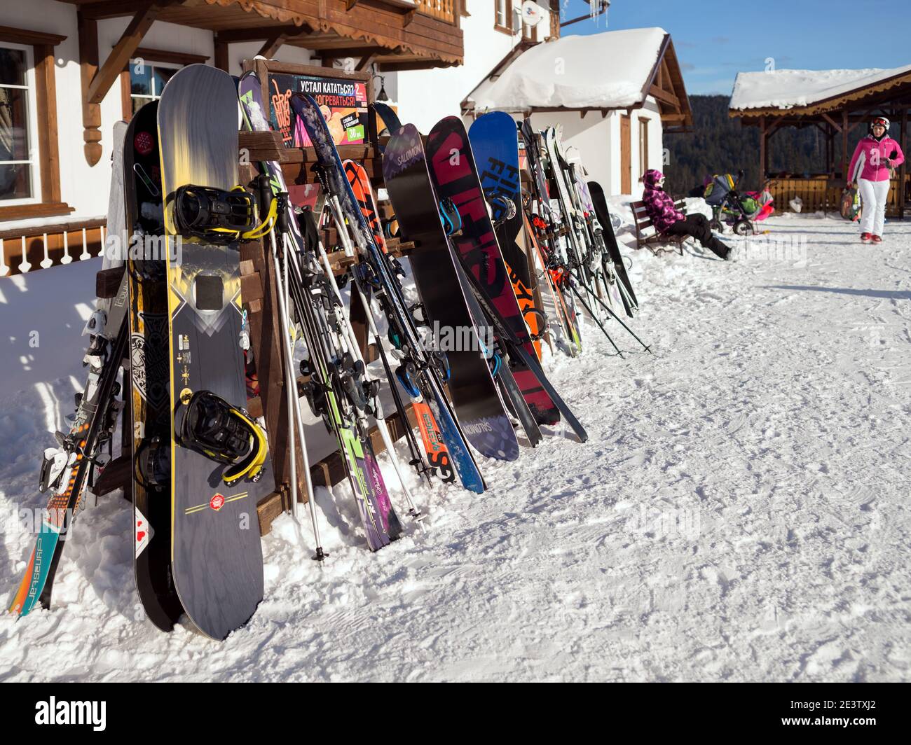 Ski resort building vacation tourism hi-res stock photography and ...