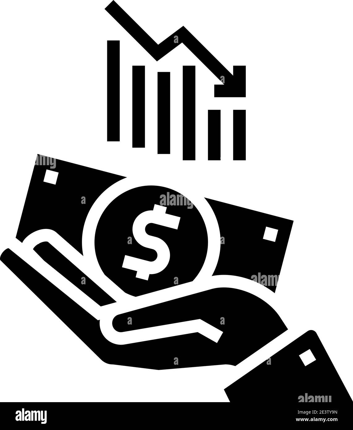 finance problem glyph icon vector illustration Stock Vector Image & Art ...