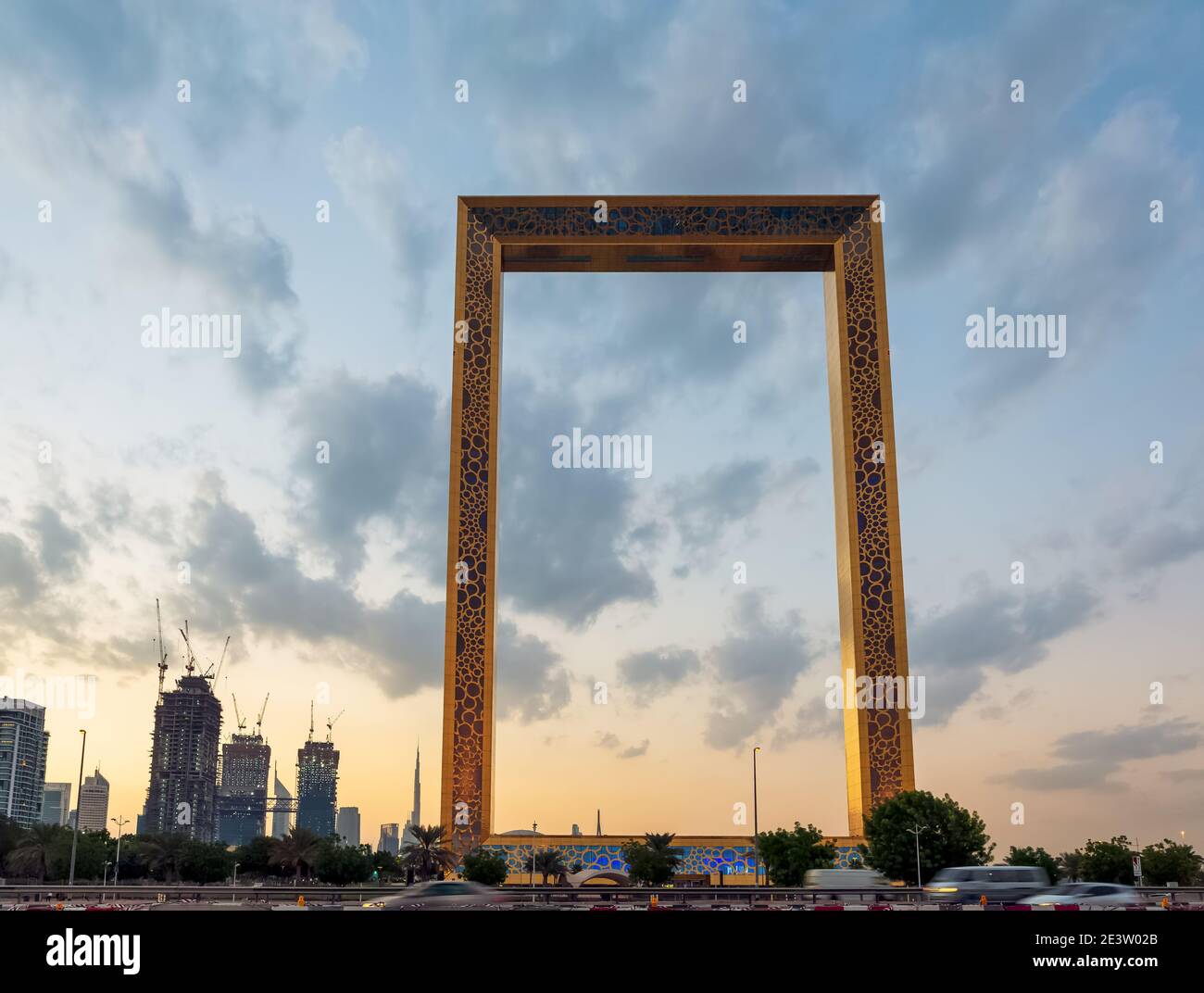 DUBAI, UAE - December 25th, 2020: view of the famous Dubai Frame in ...