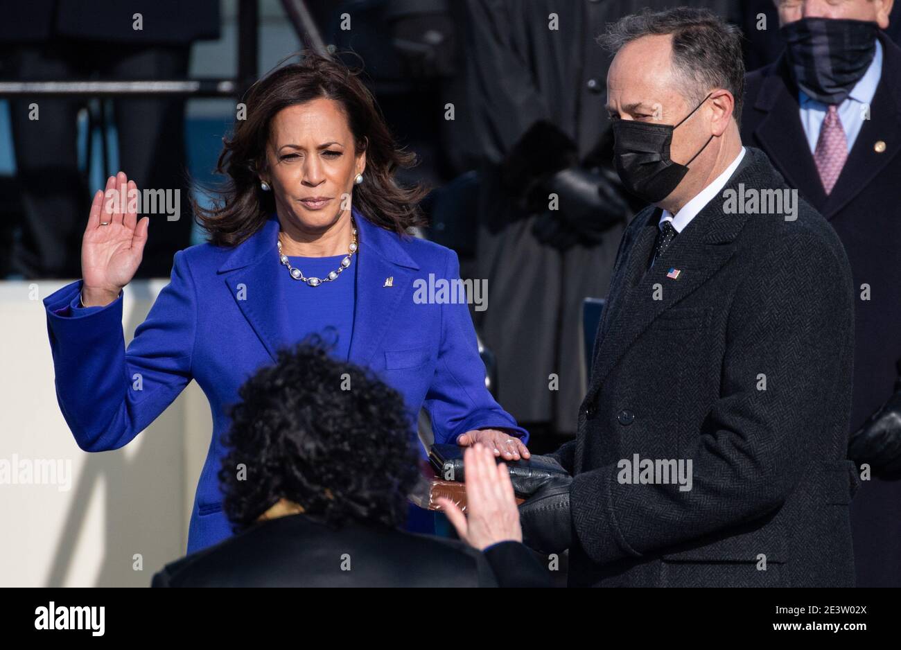 Washington, DC. 20th Jan, 2021.US Vice President-elect Kamala Harris (L ...