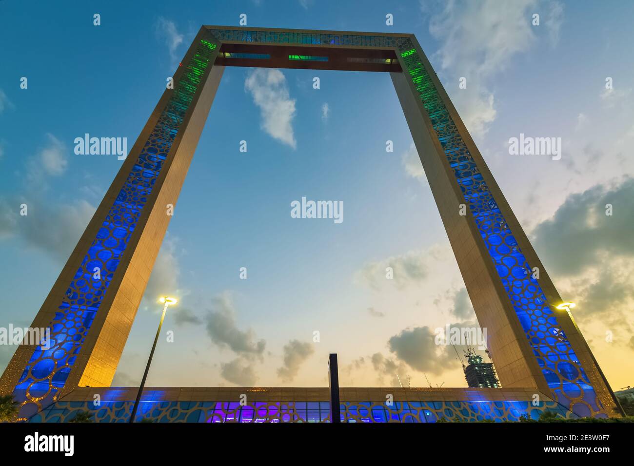 DUBAI, UAE - December 25th, 2020: view of the famous Dubai Frame in ...