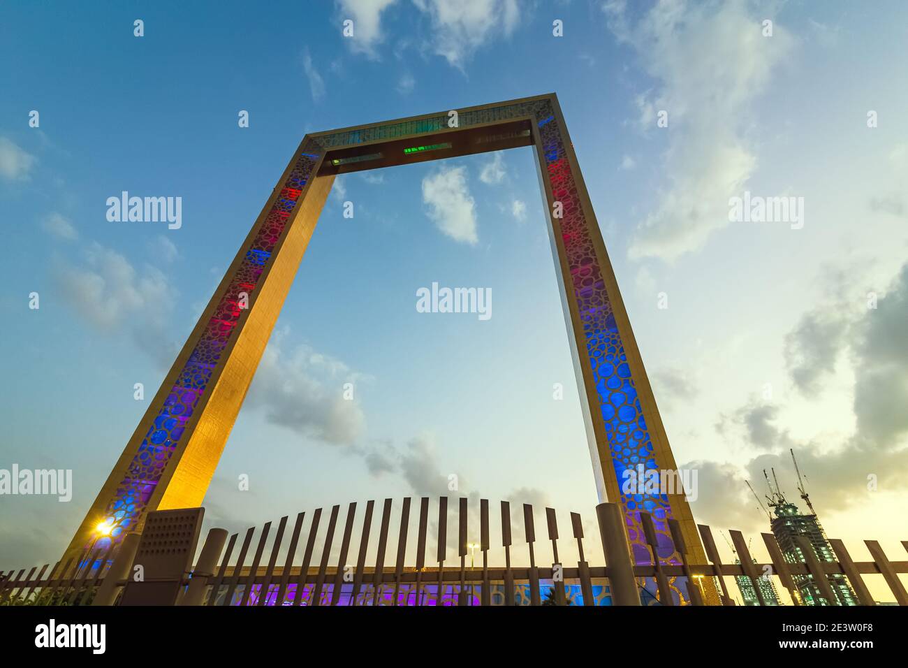 DUBAI, UAE - December 25th, 2020: view of the famous Dubai Frame in ...