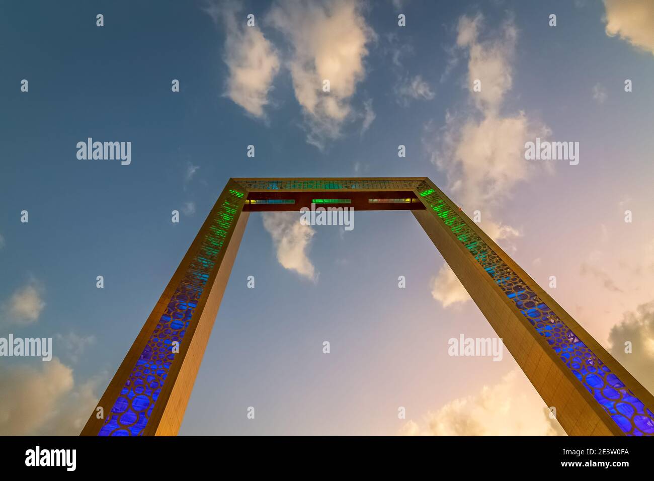 DUBAI, UAE - December 25th, 2020: view of the famous Dubai Frame in ...