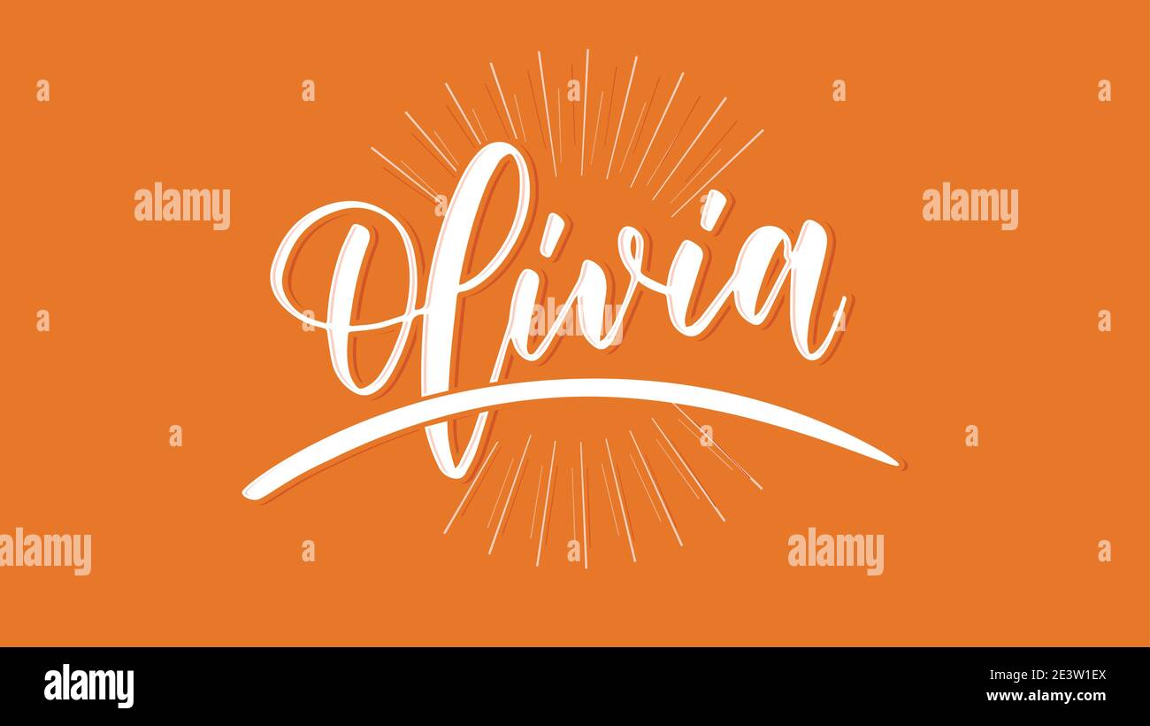 Olivia Name Vector Typography with Burst Stock Vector Image & Art - Alamy