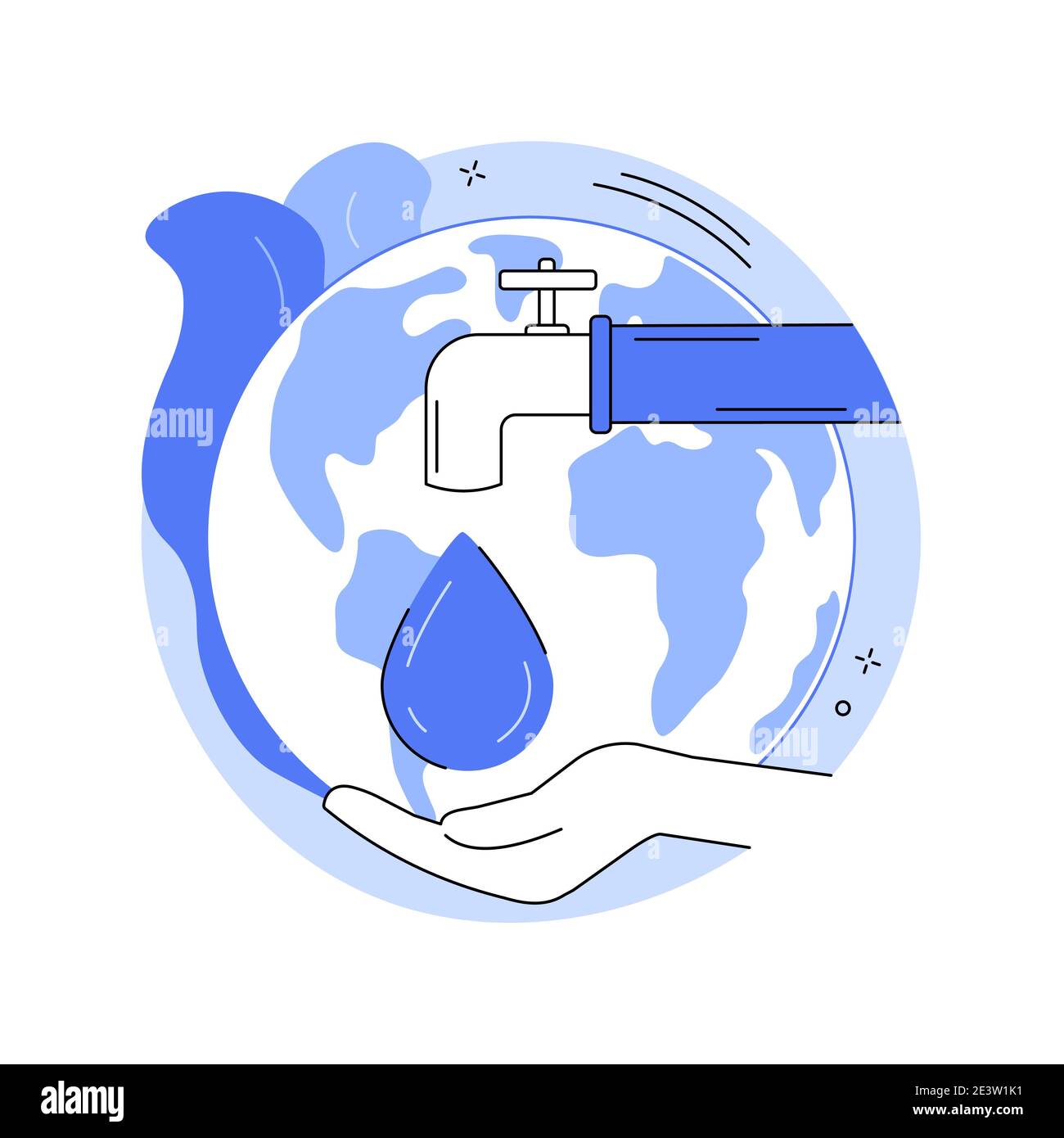 Water consumption abstract concept vector illustration Stock Vector ...