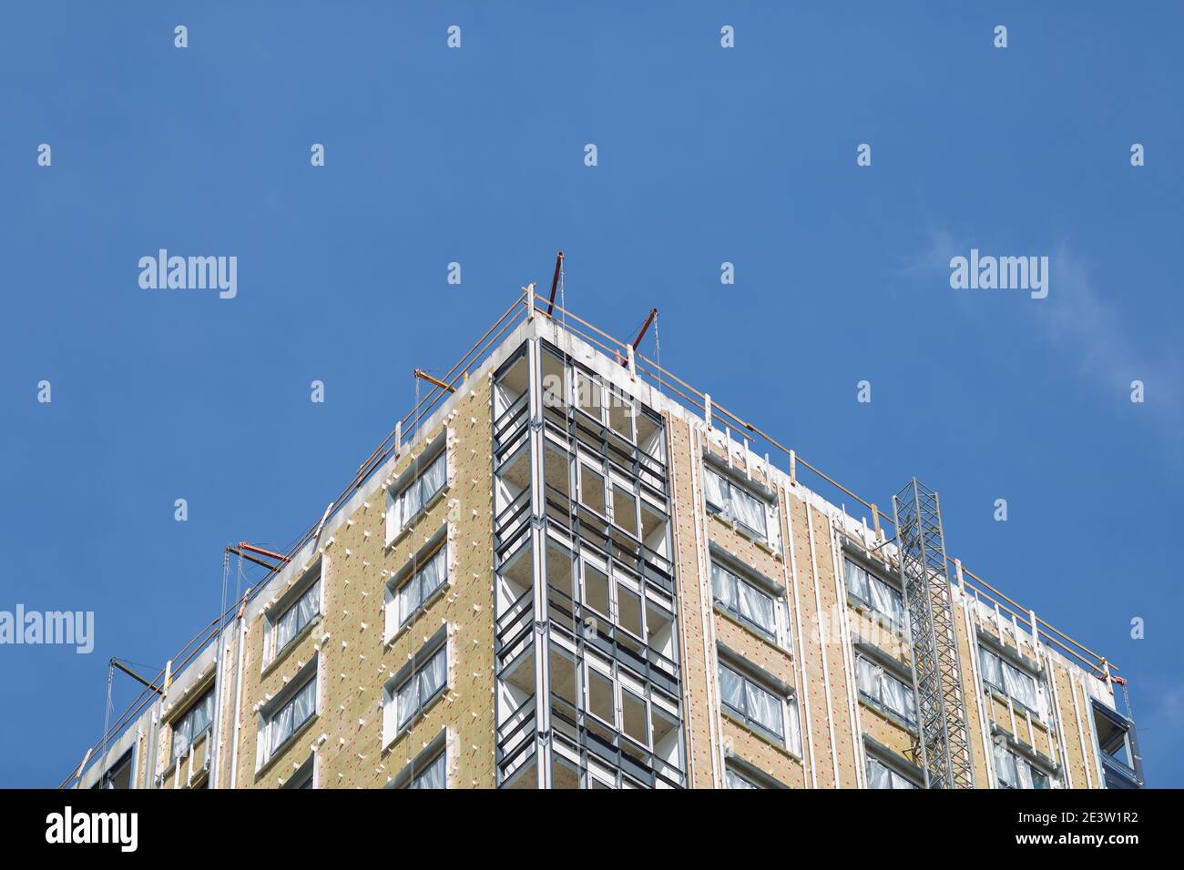 Big apartment buildings under construction. Building under construction ...