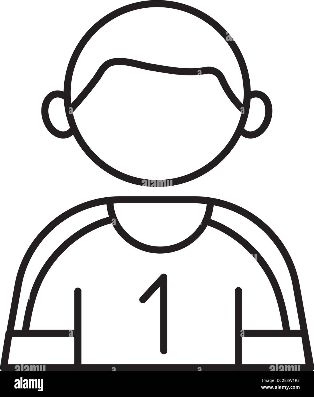 profession football player worker avatar line style icon vector ...