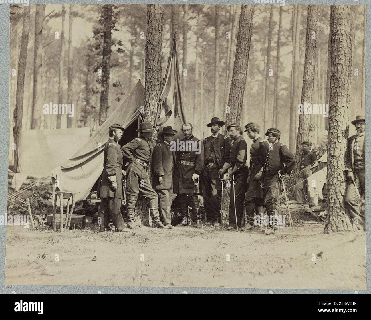 Major General R. B. Potter and staff Stock Photo - Alamy