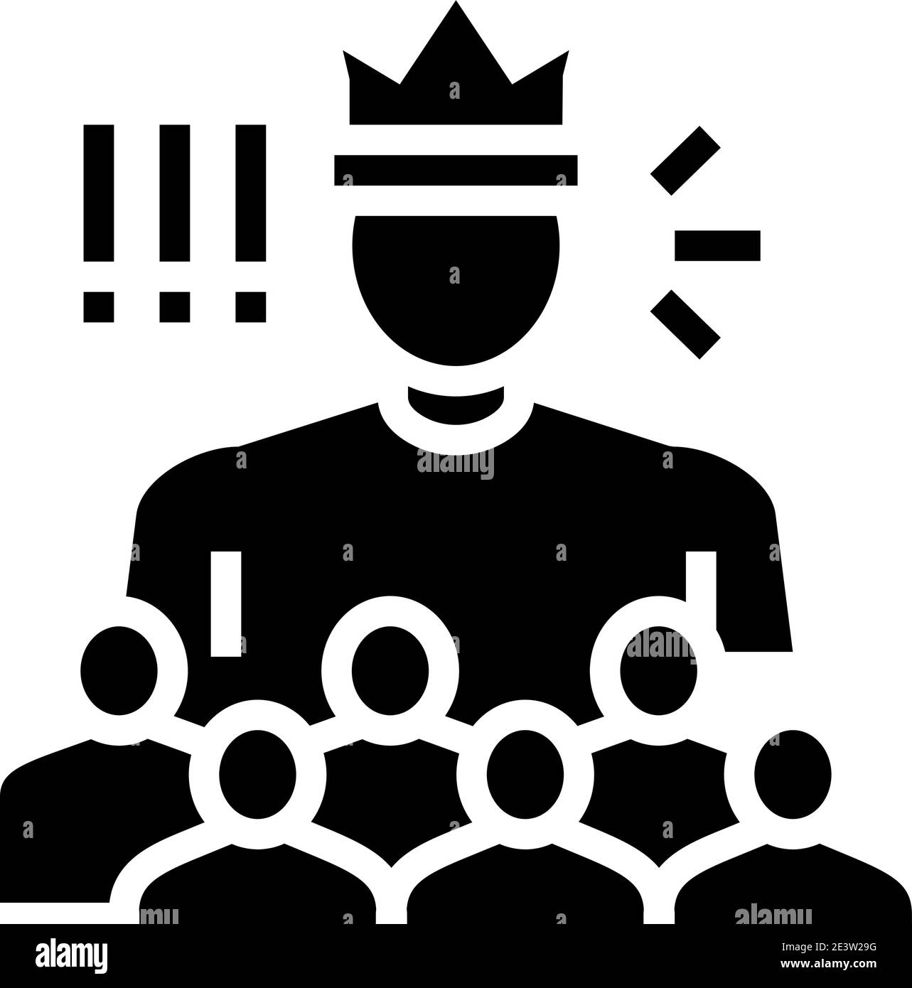 authority people value glyph icon vector illustration Stock Vector ...