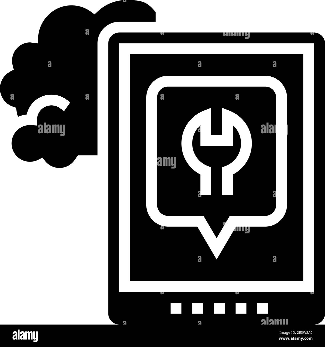 tablet repair glyph icon vector illustration Stock Vector Image & Art ...