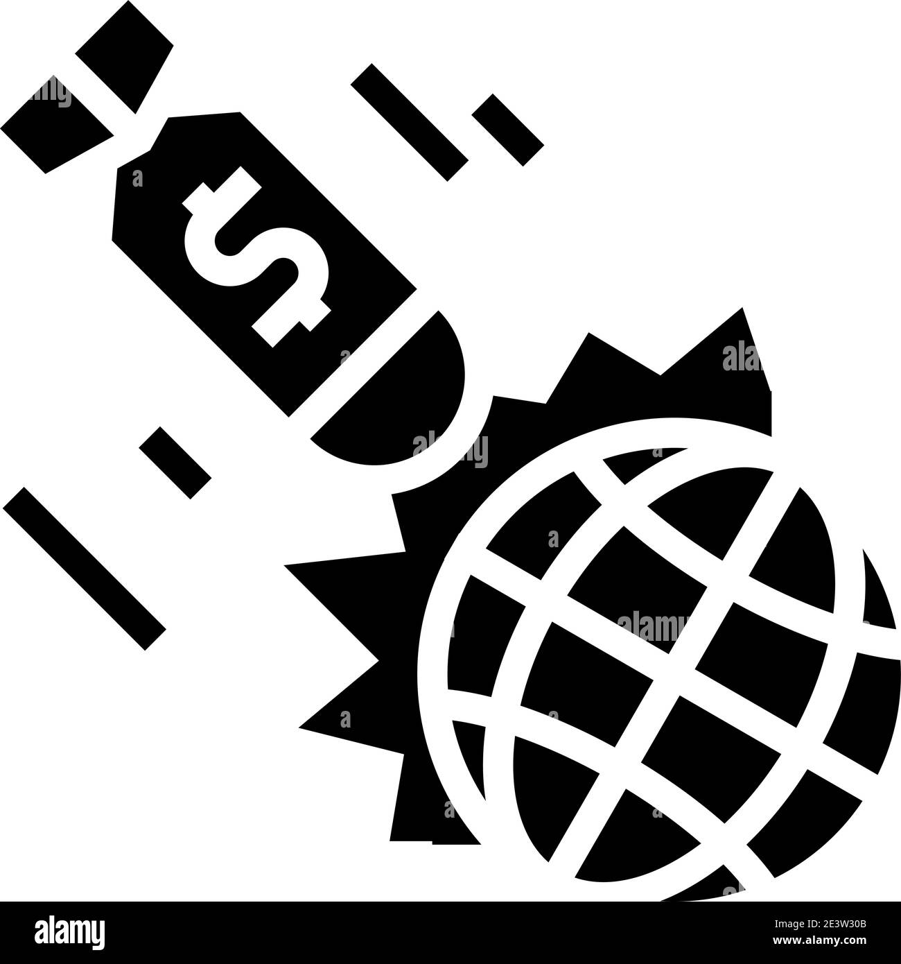 war poverty problem glyph icon vector illustration Stock Vector Image ...