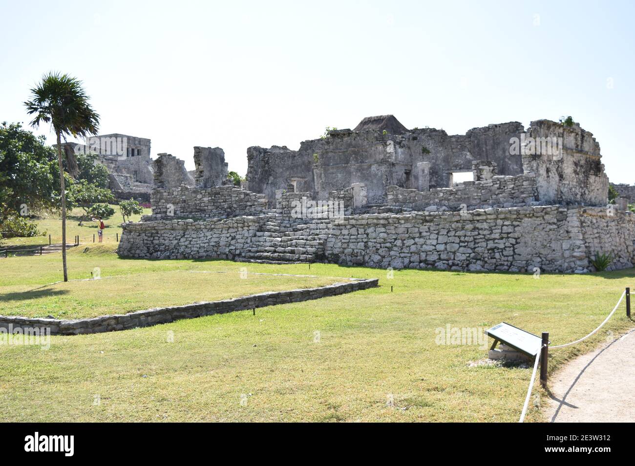 "The Palace" structure from the Maya ruins of Tulum, Yucatan, Mexico ...