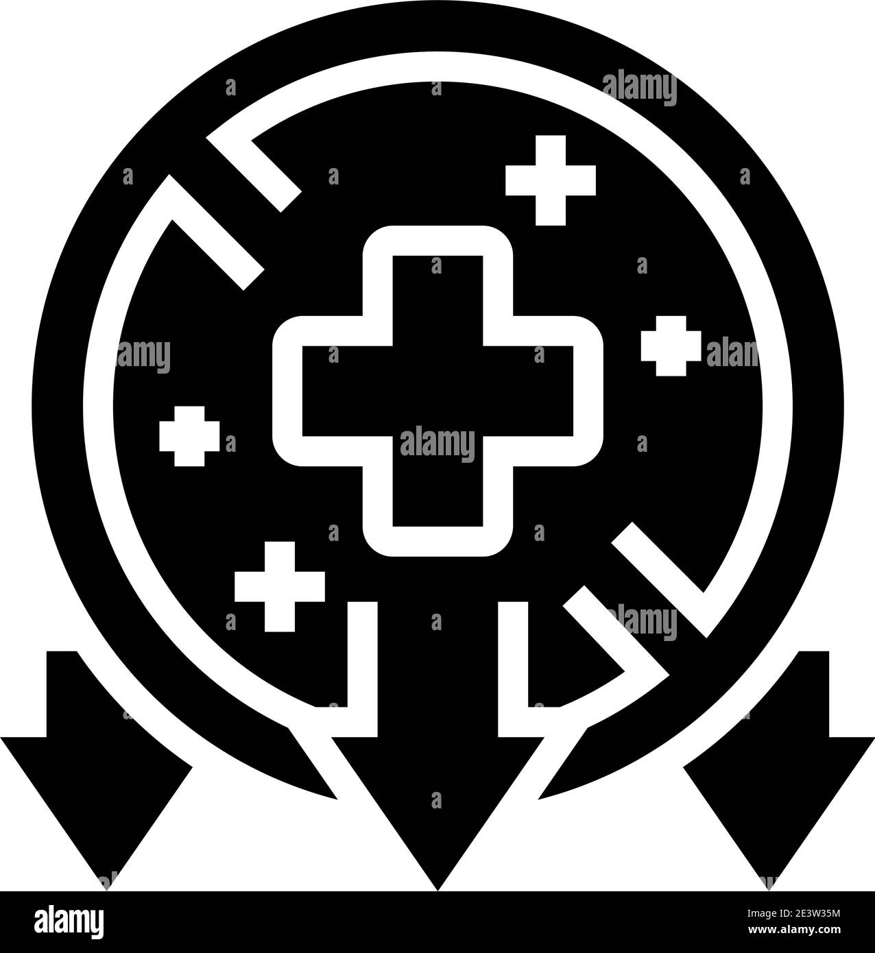 illness, poverty problem glyph icon vector illustration Stock Vector ...