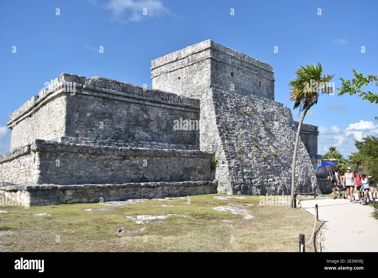 The main building "The Castle," from the ancient Maya city of Tulum ...