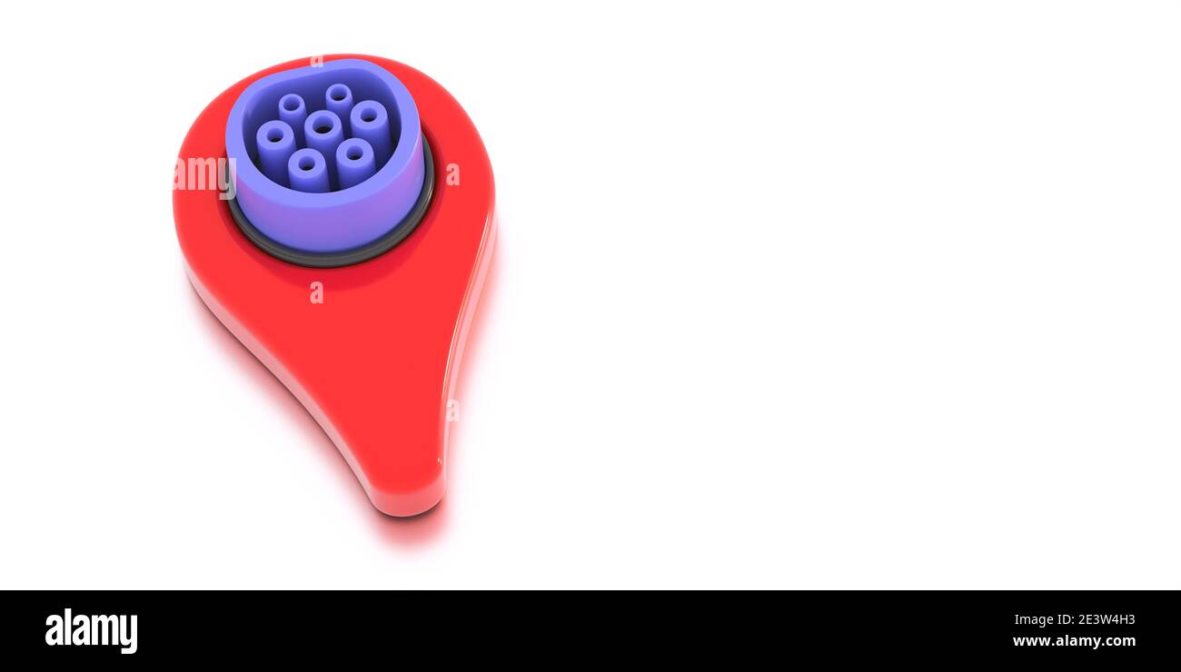 Location of electric vehicle charging stations. Map pinpointer with ...