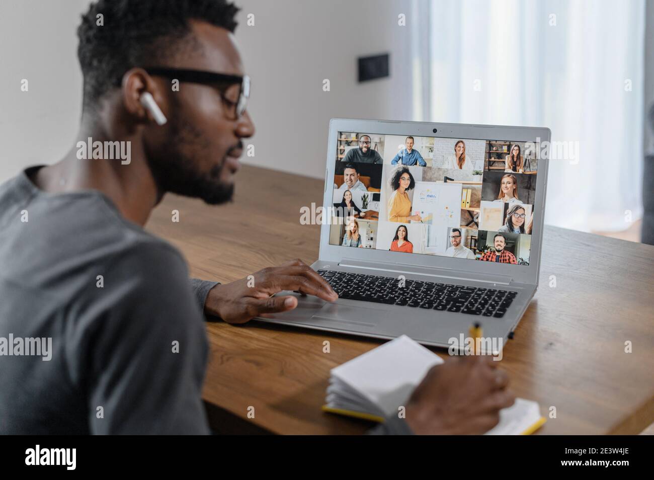 man, business, employee, video call, remotely work Stock Photo - Alamy