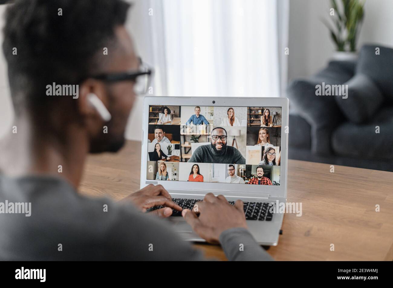 man, business, employee, video call, remotely work Stock Photo - Alamy