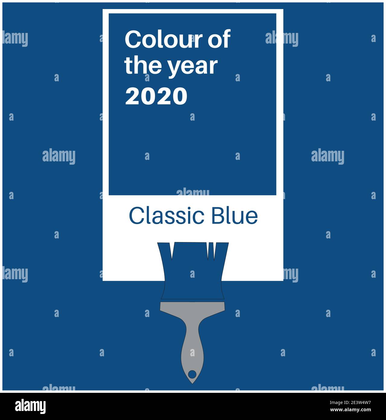 Classic Blue Trending Colour of the Year 2020. Color pattern, vector ...