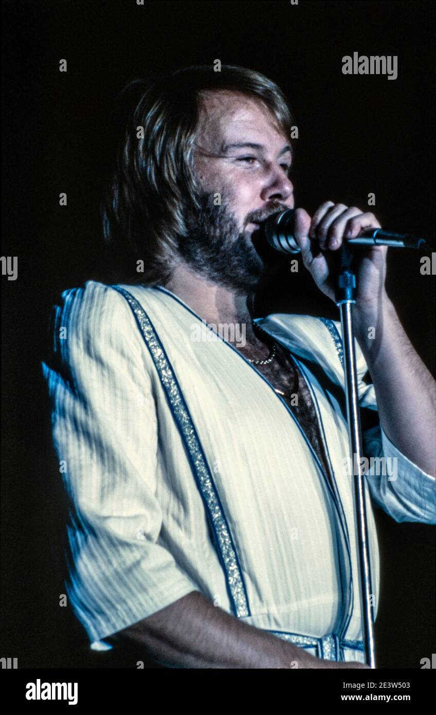 NETHERLANDS, ROTTERDAM, OCT 24, 1979: Benny Andersson of ABBA live on stage at the only concert ...