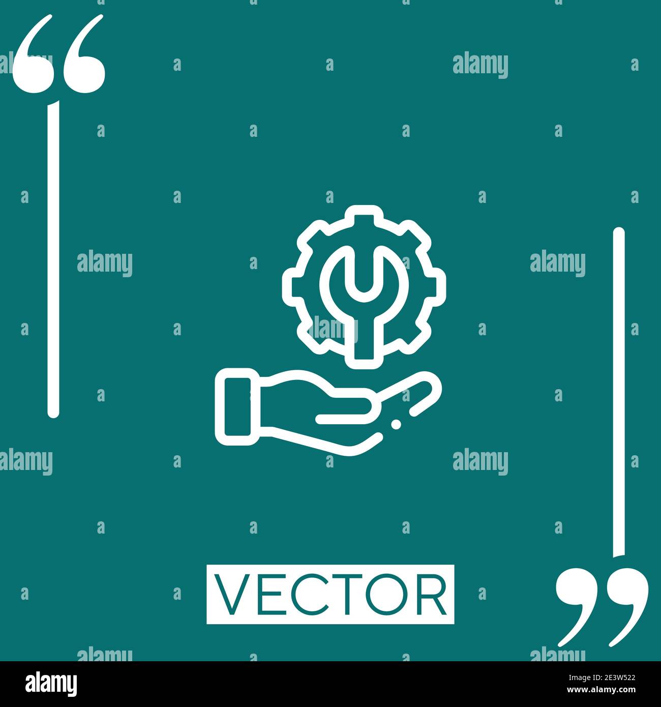 technical Support vector icon Linear icon. Editable stroked line Stock ...