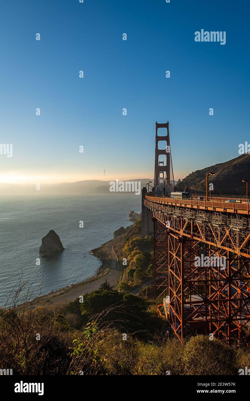 Views of the Golden Gate Bridge from Vista Point Stock Photo - Alamy