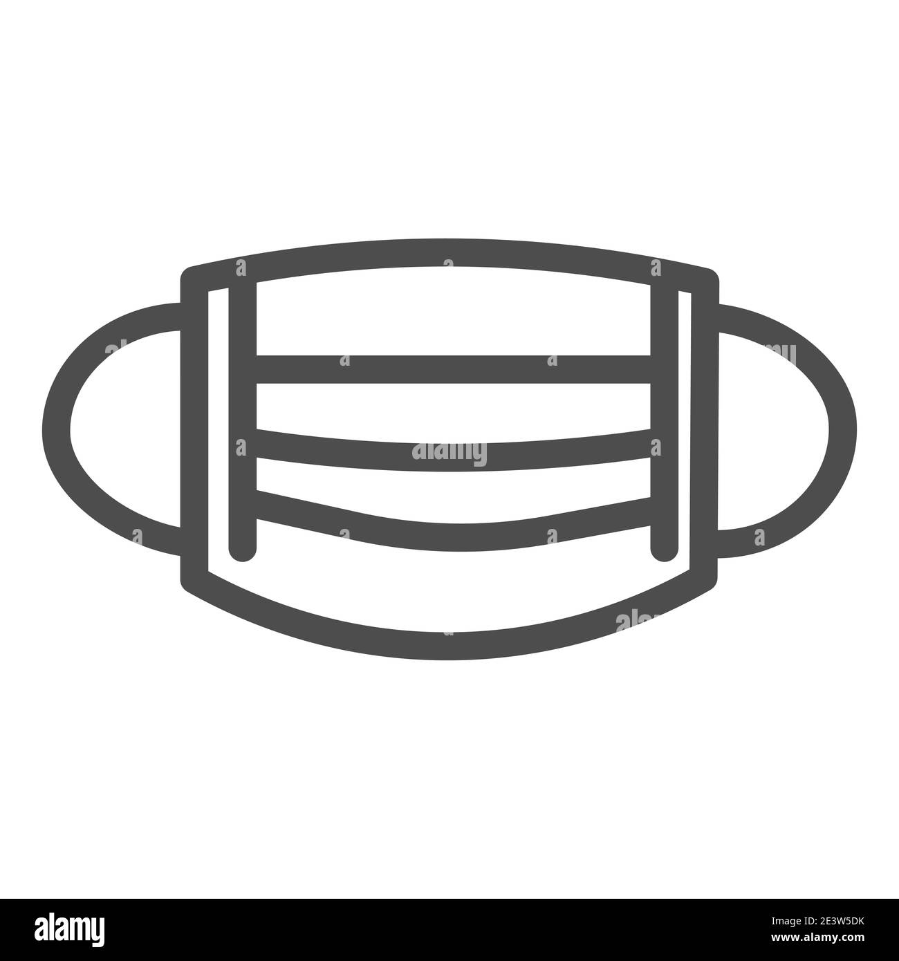 Medical mask line icon, healthcare concept, Surgical mask sign on white ...