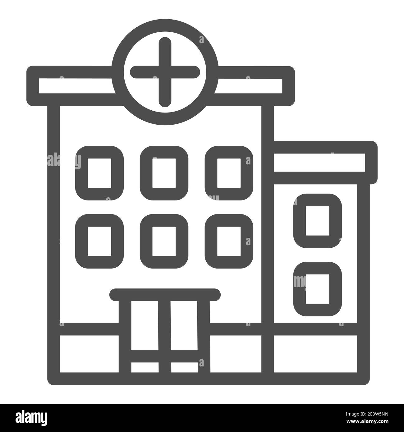 Hospital line icon, healthcare concept, hospital building sign on white ...