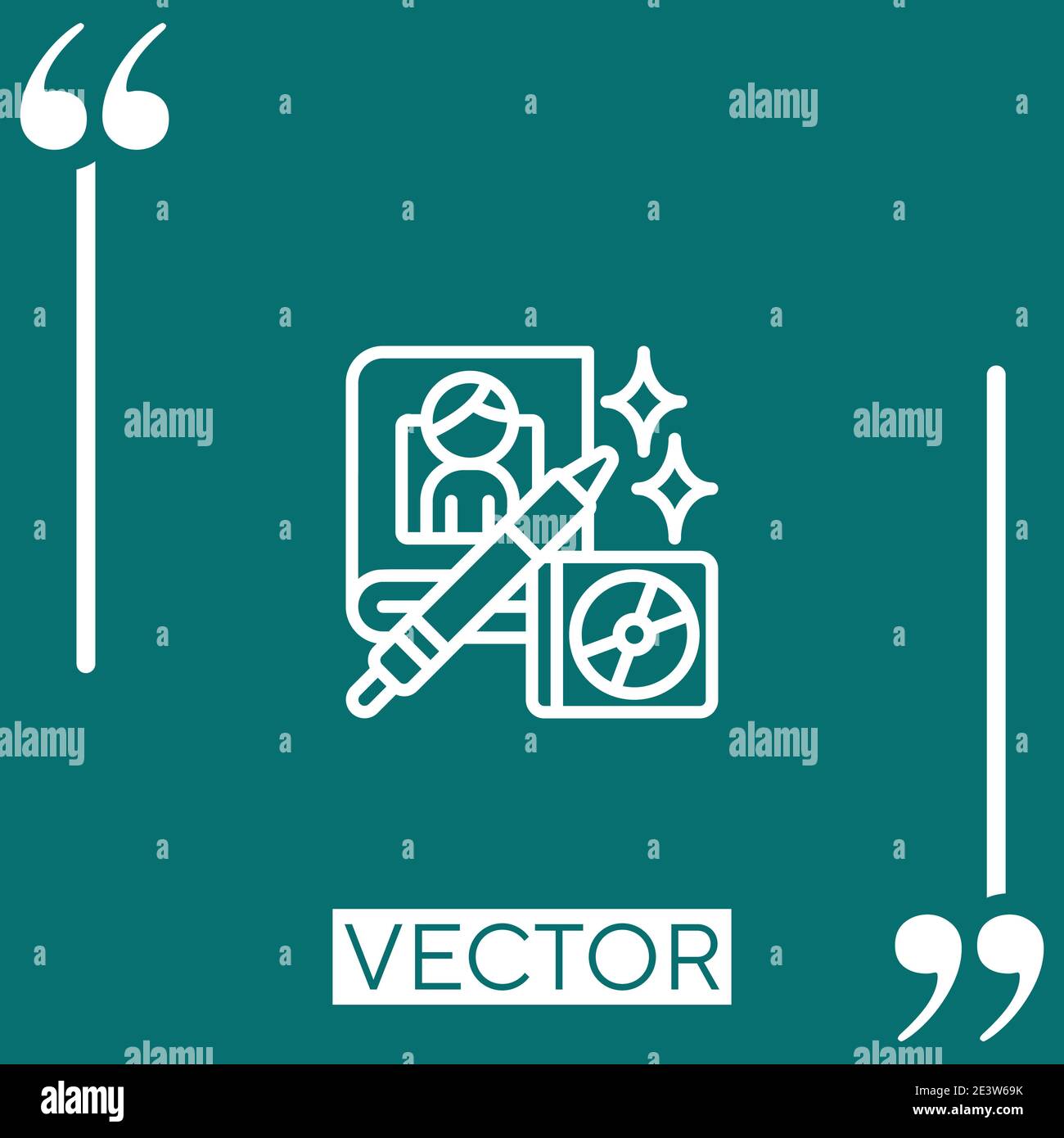 autograph collection vector icon Linear icon. Editable stroke line ...