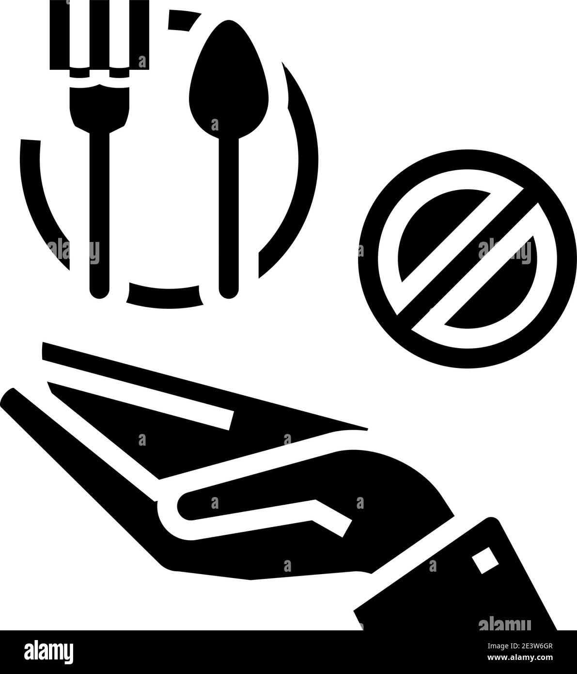 hungry poverty problem glyph icon vector illustration Stock Vector ...