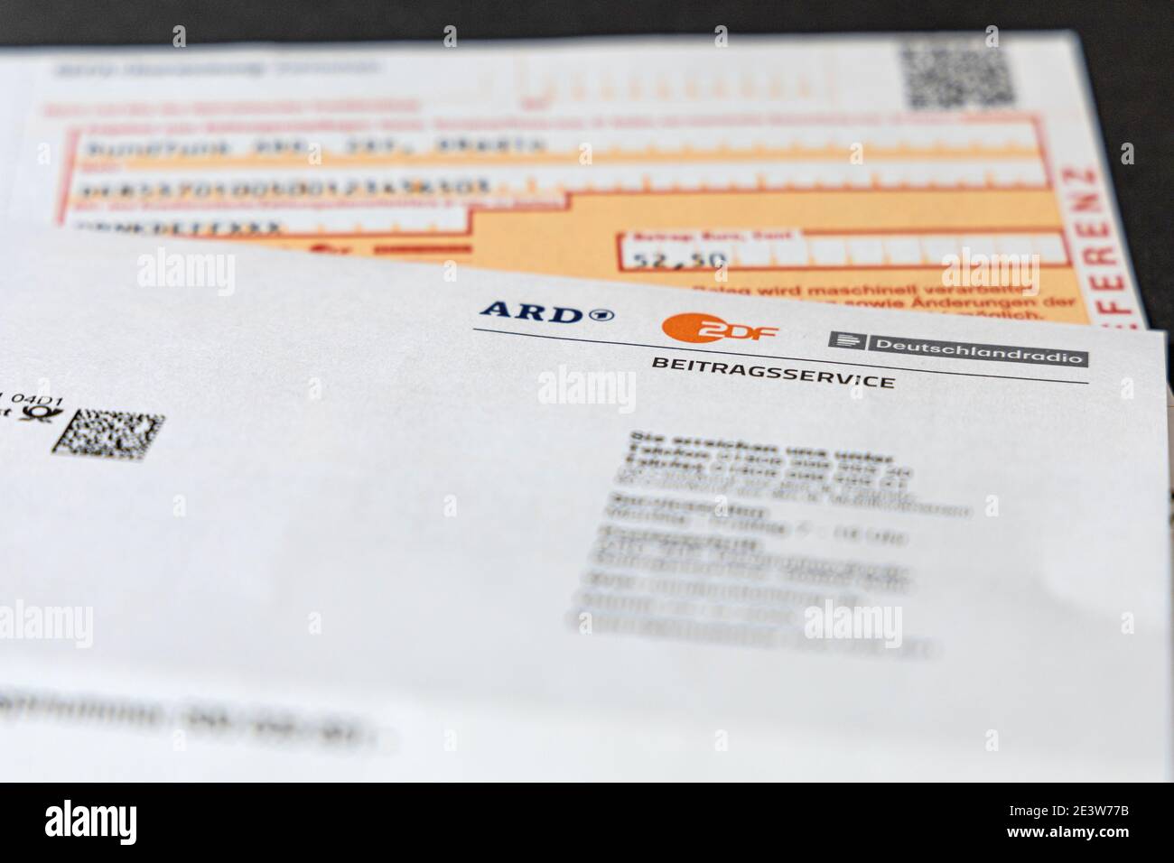 german broadcast fee form Stock Photo - Alamy