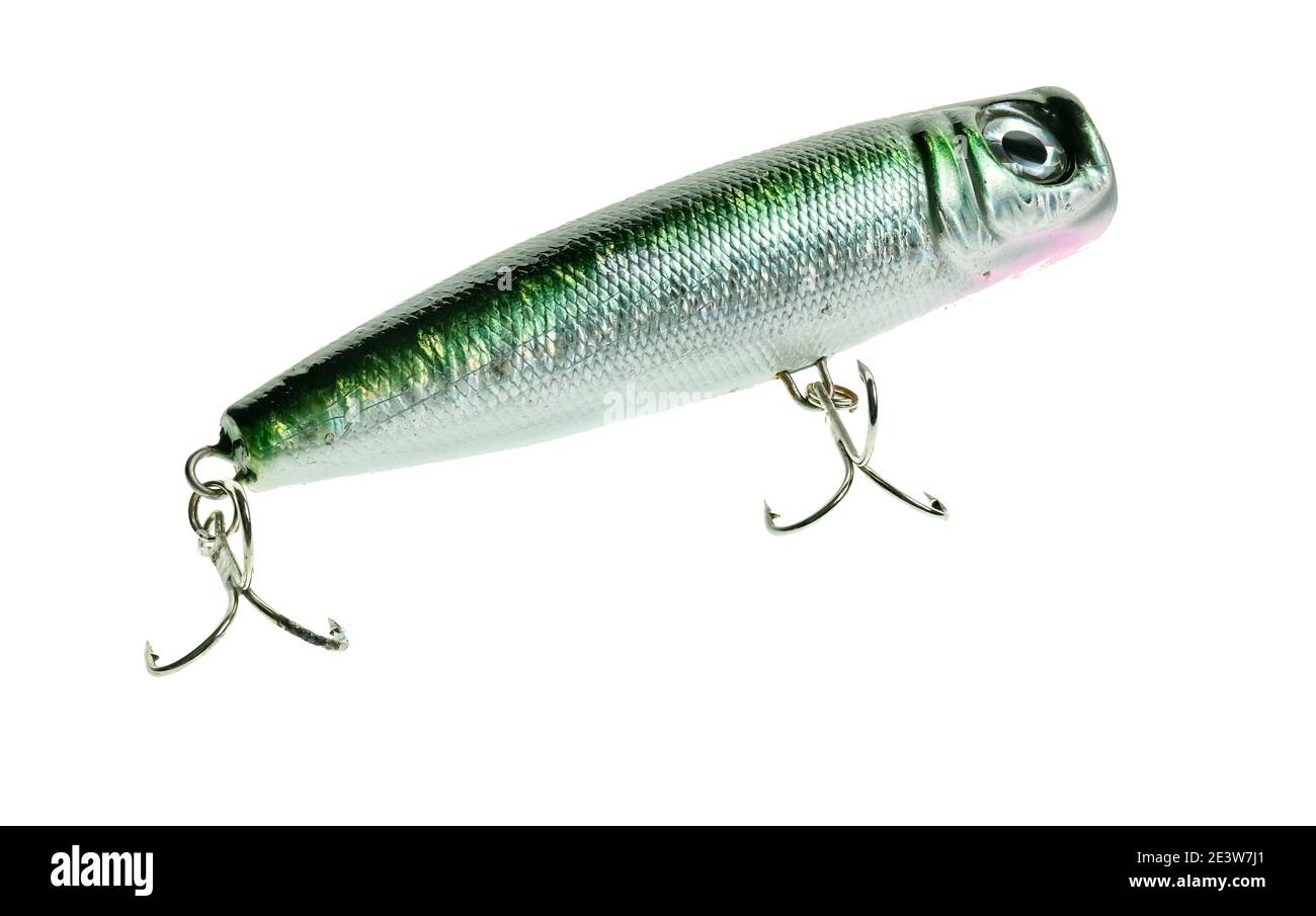 Close up of a surface popper fishing lure used to catch pike and bass ...