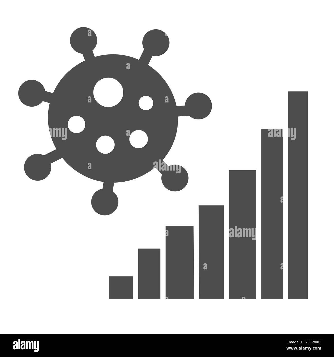 Corona virus statistics solid icon, coronavirus epidemic concept, Covid ...