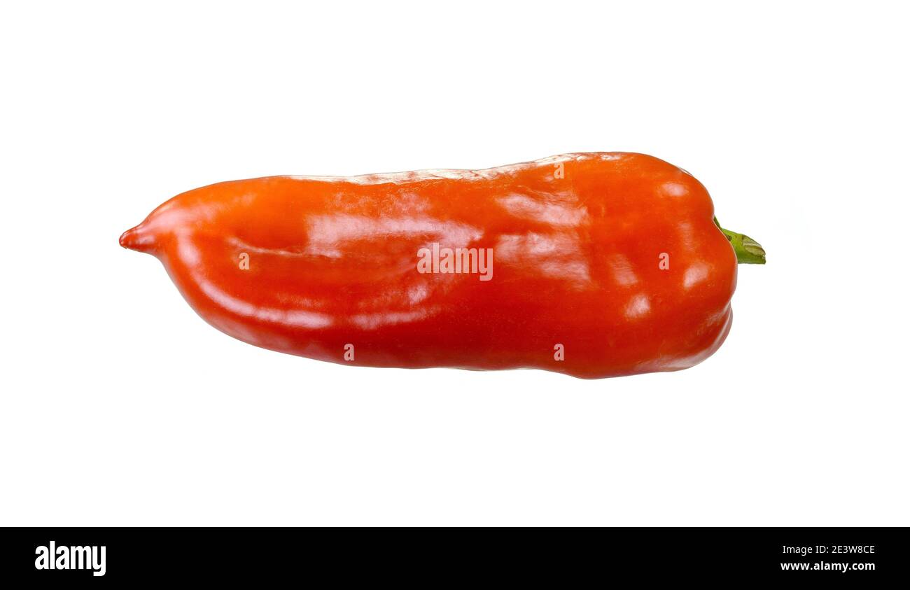 Fresh red paprika isolated on white background Stock Photo - Alamy