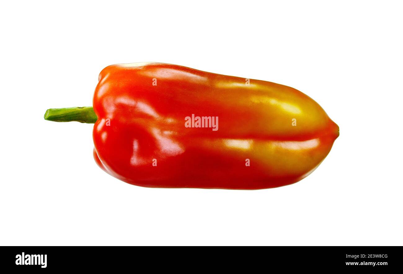 Fresh red paprika isolated on white background Stock Photo - Alamy