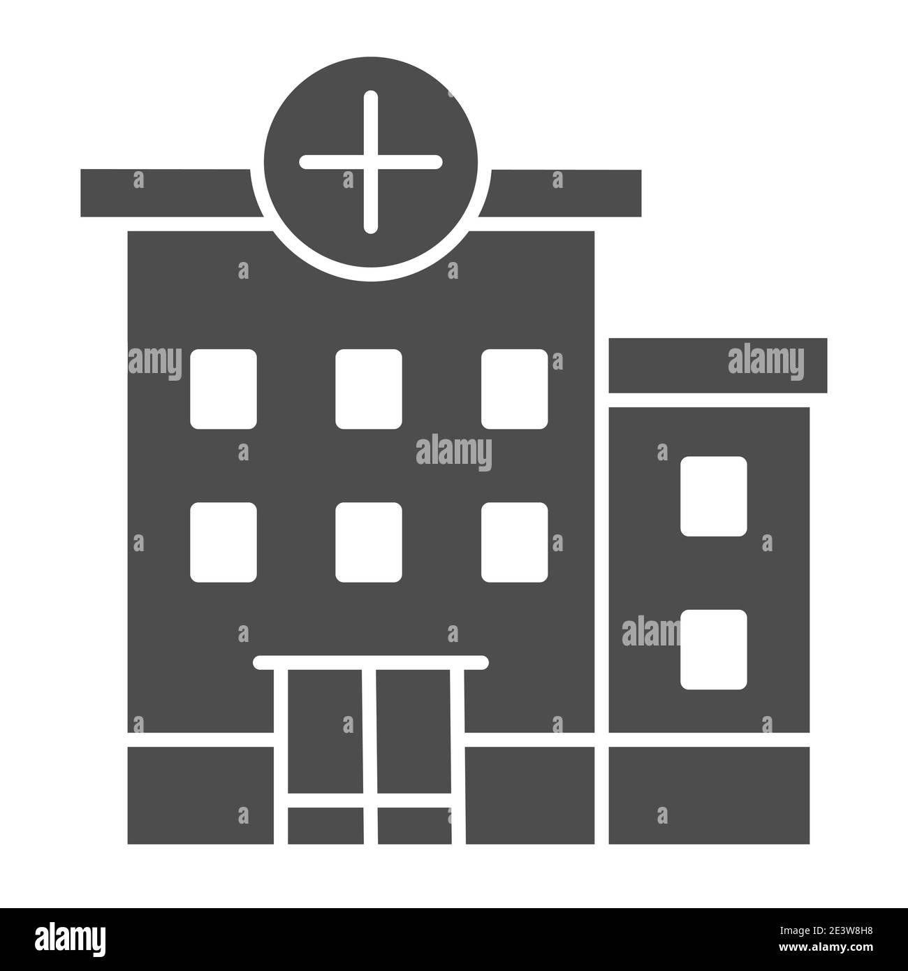 Hospital solid icon, healthcare concept, hospital building sign on ...