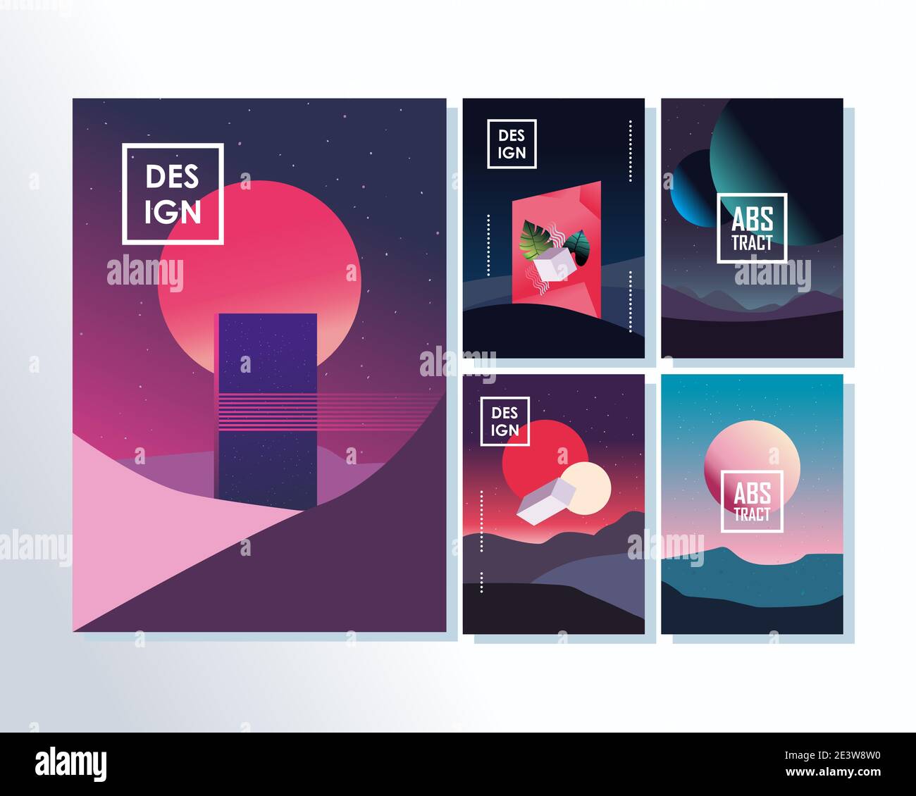 Abstract backgrounds symbol set designs, Art and wallpaper theme Vector ...