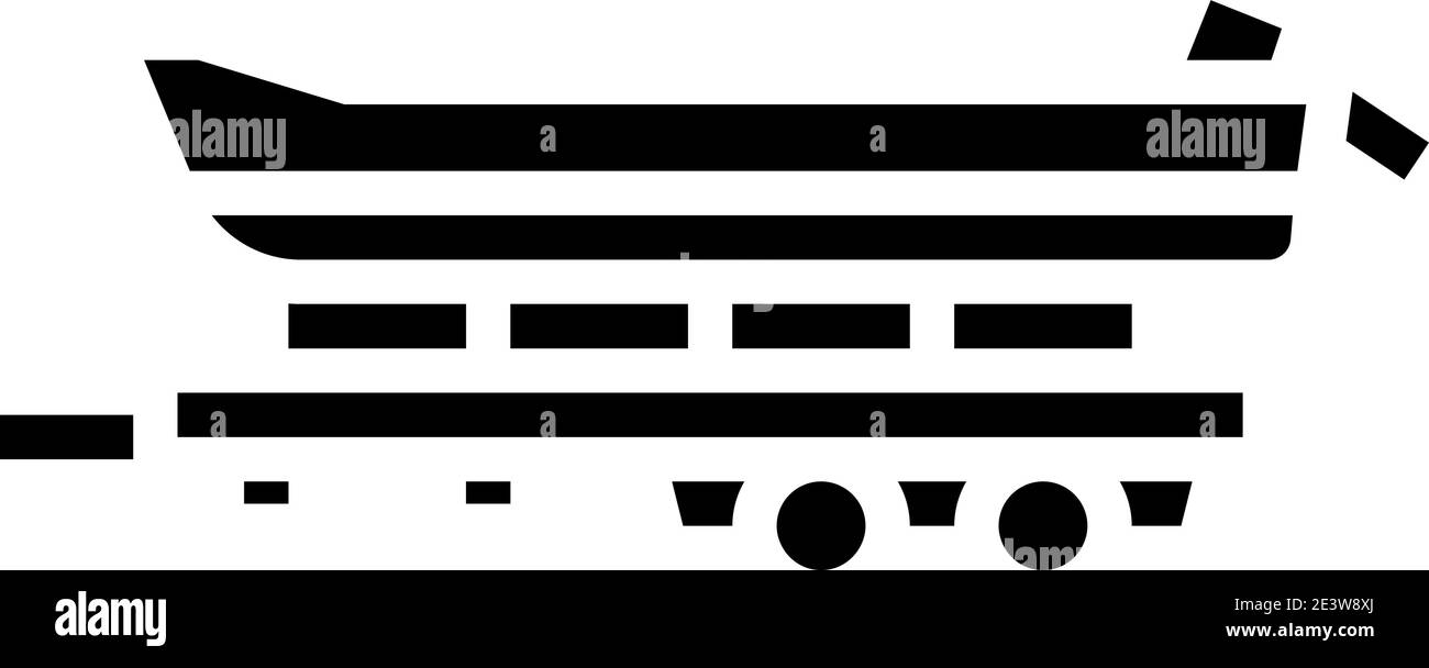 boat transportation trailer glyph icon vector illustration Stock Vector ...